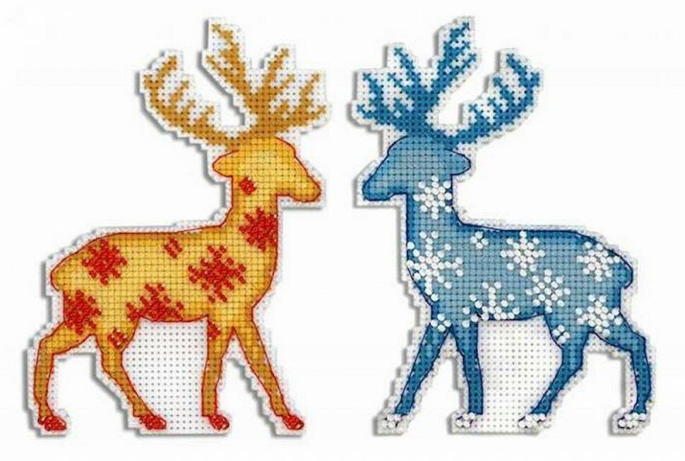 Набор для вышивания Жар-Птица #Р-455 Северный олень, Счетный крест, 12 x 9 см