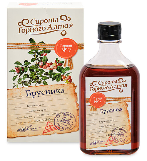 Сироп Горный №7 - Брусника лист, 250мл FP-06/ 7 113-85831