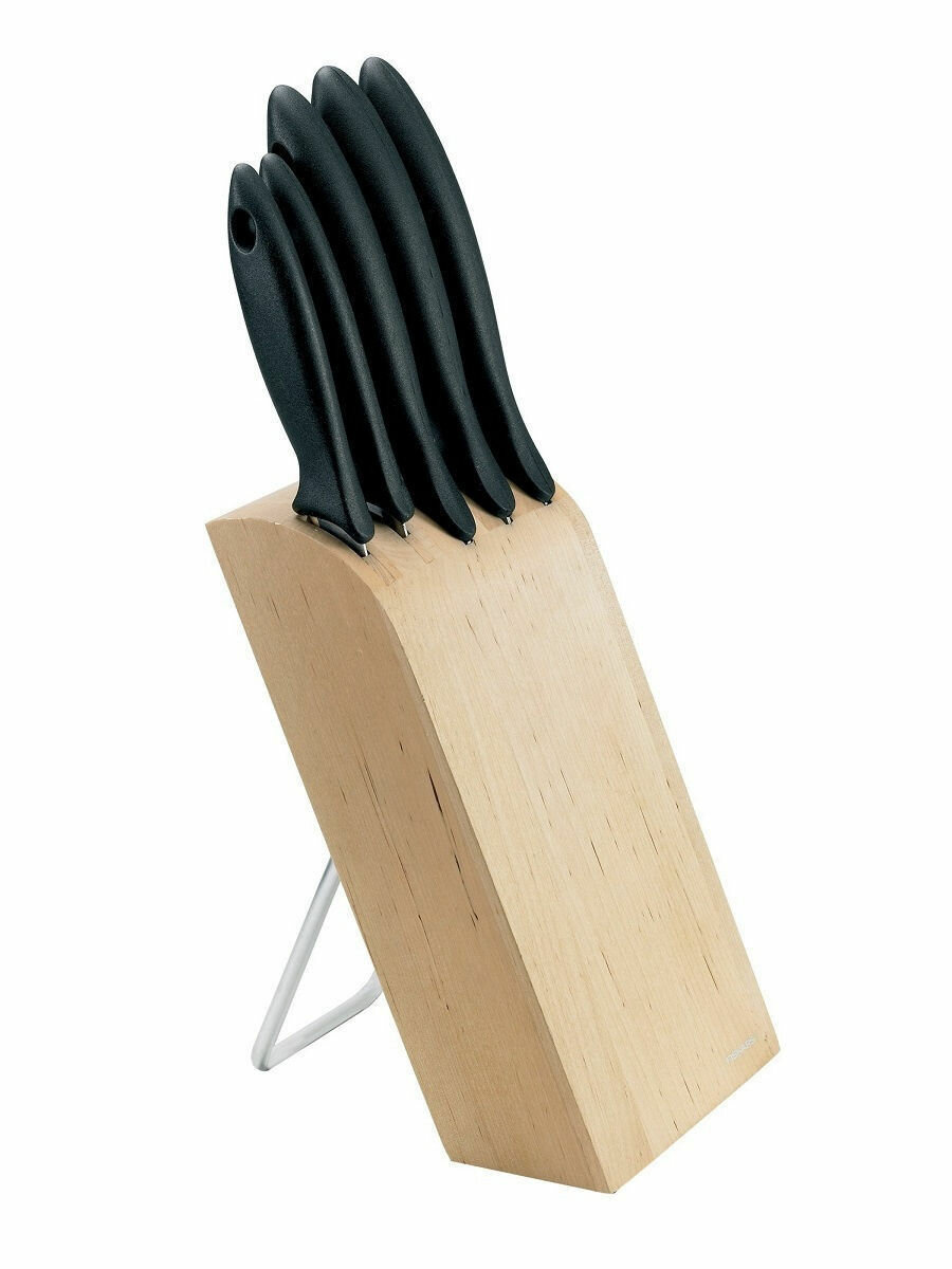 Набор ножей 5 шт. с деревянным блоком Essential Fiskars (1023782 )