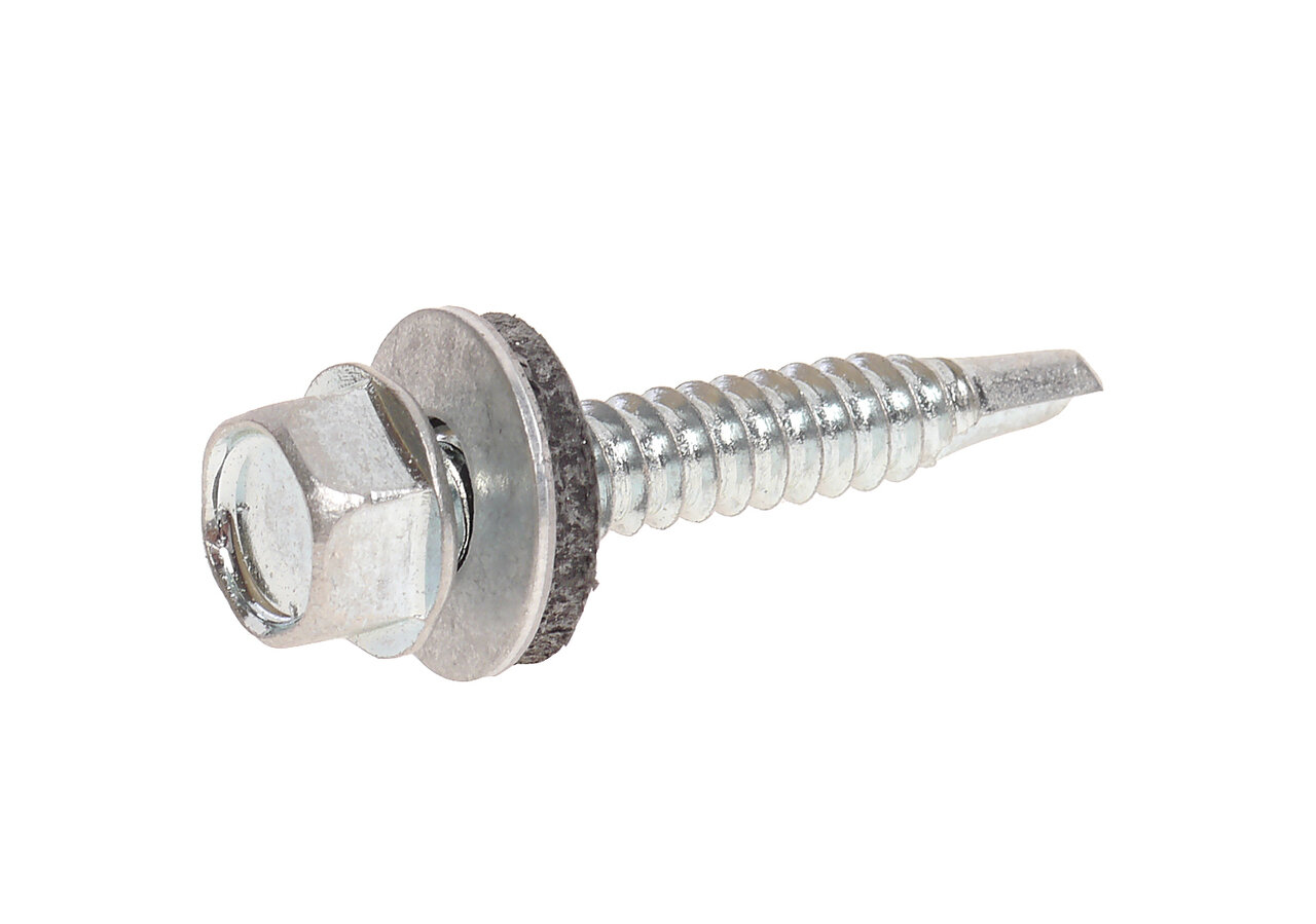 Шуруп кровельный 6.3х38мм с шайбой