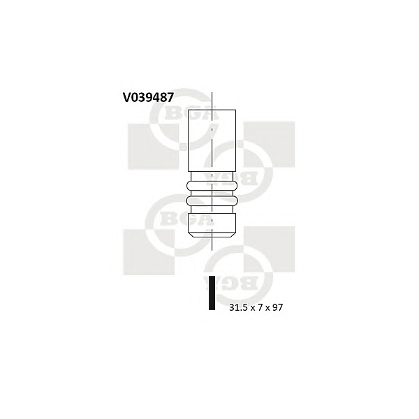 BGA V039487 (028109611G / 1049788) клапан выпускной 31.5x7x96.9\ VW Golf (Гольф) / Passat (Пассат) / sharan, Audi (Ауди)