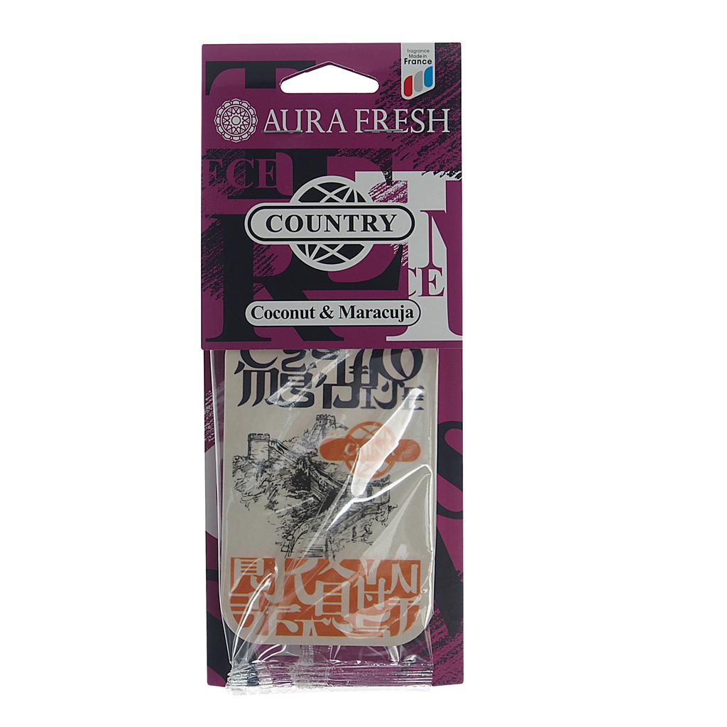 Ароматизатор подвесной картонный (coconut&maracuja) Country AURA FRESH