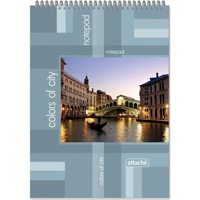 Блокнот 60л, А4, кл, спираль, Attache бизнес