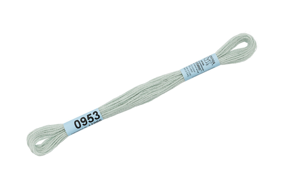 Мулине GAMMA нитки для вышивания 8м. 0953 светлая мята, 1 штука.