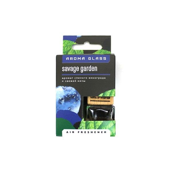 Ароматизатор FOUETTE "Aroma Glass" AG-17 "Savage Garden" подвесной с деревянной крышкой