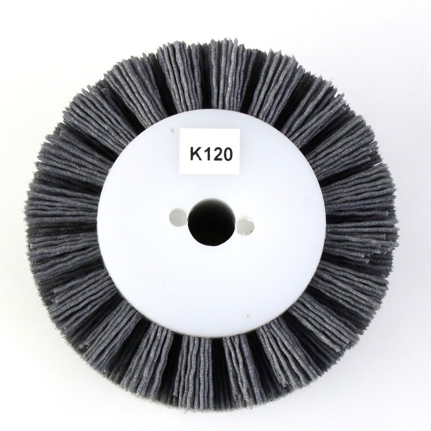 №411.912-3901 Щетка для Makita 9741, Д100*120*12,7+2 отв, ворс полимер-абразив P120 по дереву (1-096)