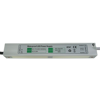 Блок питания для светодиодных лент Ecola герметичный, IP67, 12V, 30W, B7L030ESB