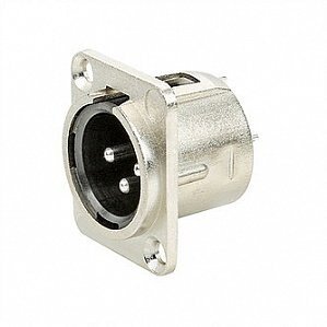 Разъем панельный XLR 3p male, SHNOOR S3MDX