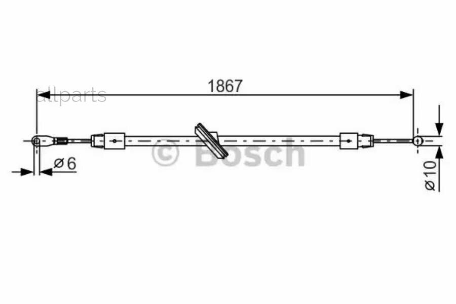 BOSCH 1987482028 Трос стояночного тормоза