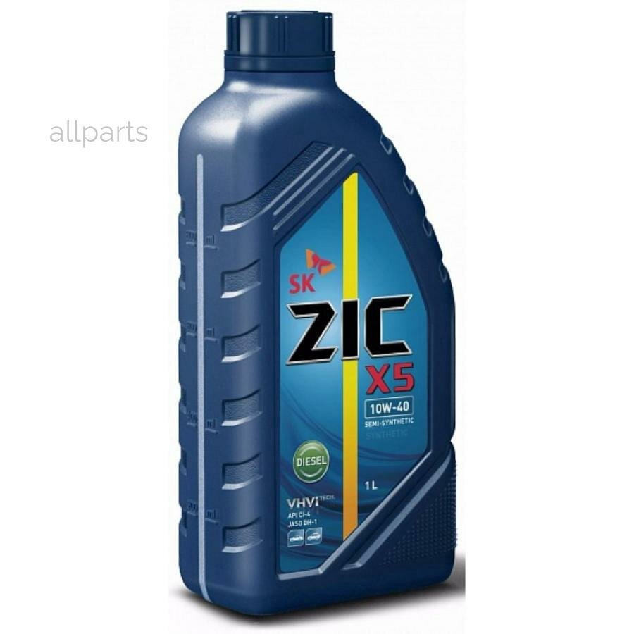 ZIC 132660 Масло моторное ZIC X5 Diesel 10W-40, 1л, п/синт, CI-4 /SL
