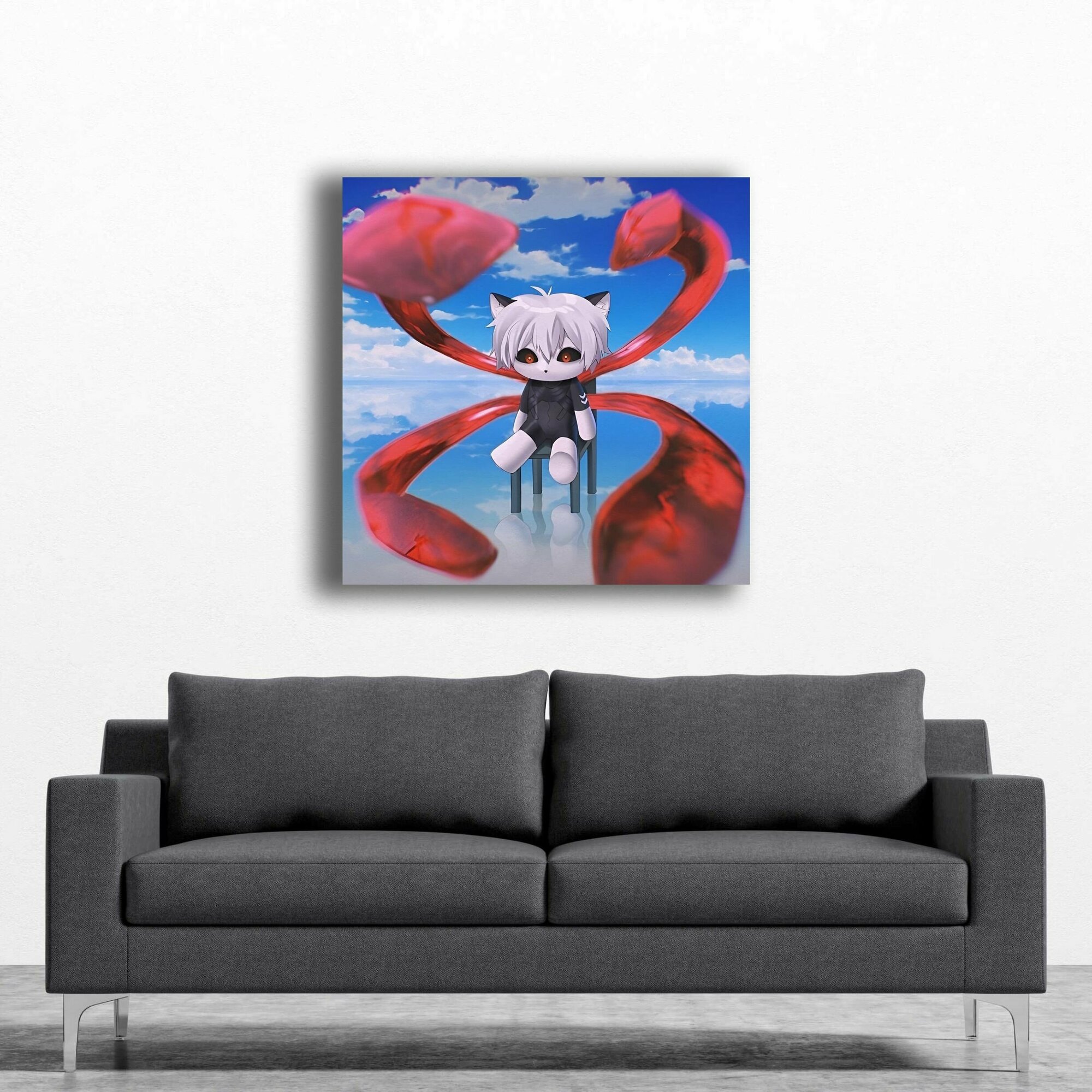 Интерьерная картина на холсте / dead inside / zxc 60*60