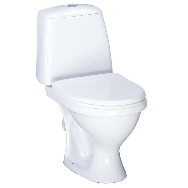 Унитаз-компакт Соната (косой вып, ниж. подв, 1-реж. арм, сид. полипропилен), SANTERI