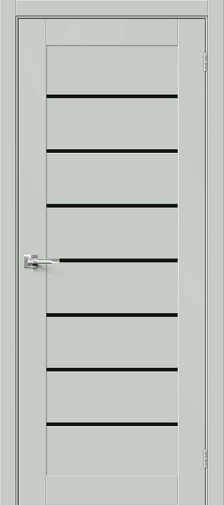 Дверь Браво-22 / Цвет Grey Matt / Стекло Black Star / Двери Браво
