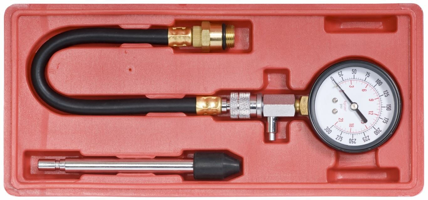 Набор для измерения компрессии АвтоДело бензин универсальный 4 предмета