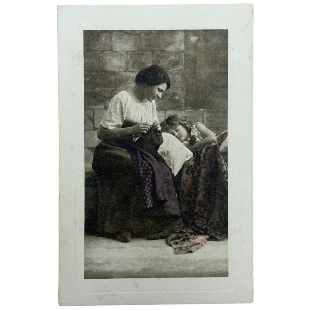 Почтовая открытка "Мать и дитя" 1900-1917 гг. Австрия