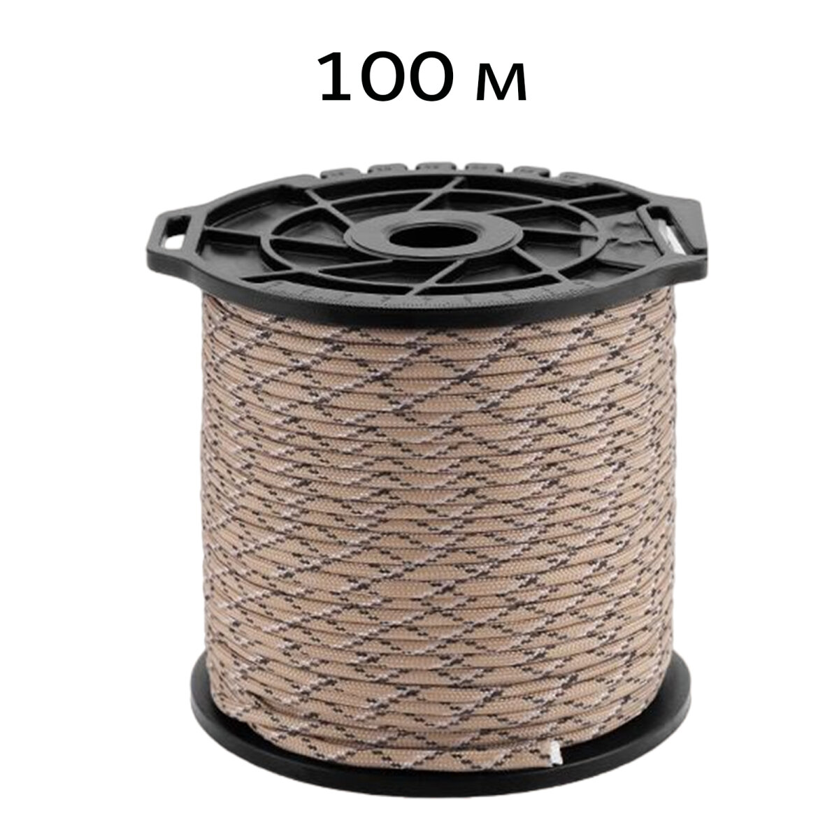 Прочная веревка из паракорда, длина 100 м (цвет камуфляж Пустыня)