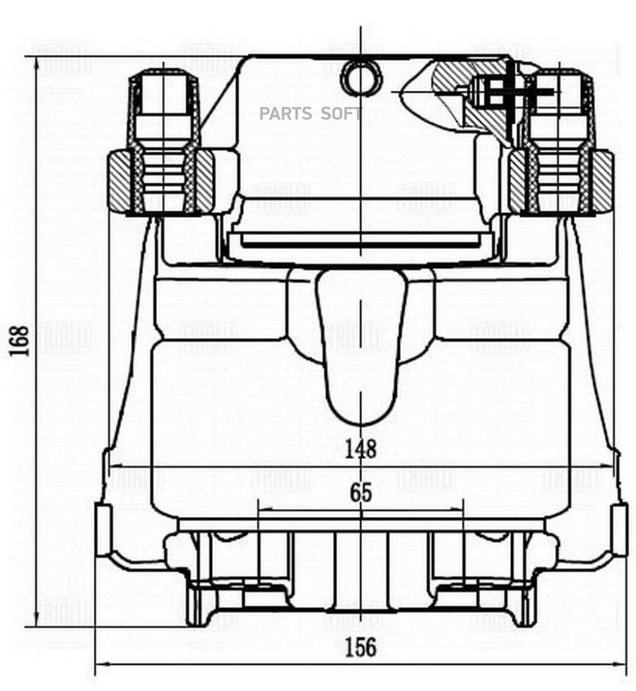 Суппорт тормозной передний левый для BMW X5, X4, X6 / Trialli CF 052318
