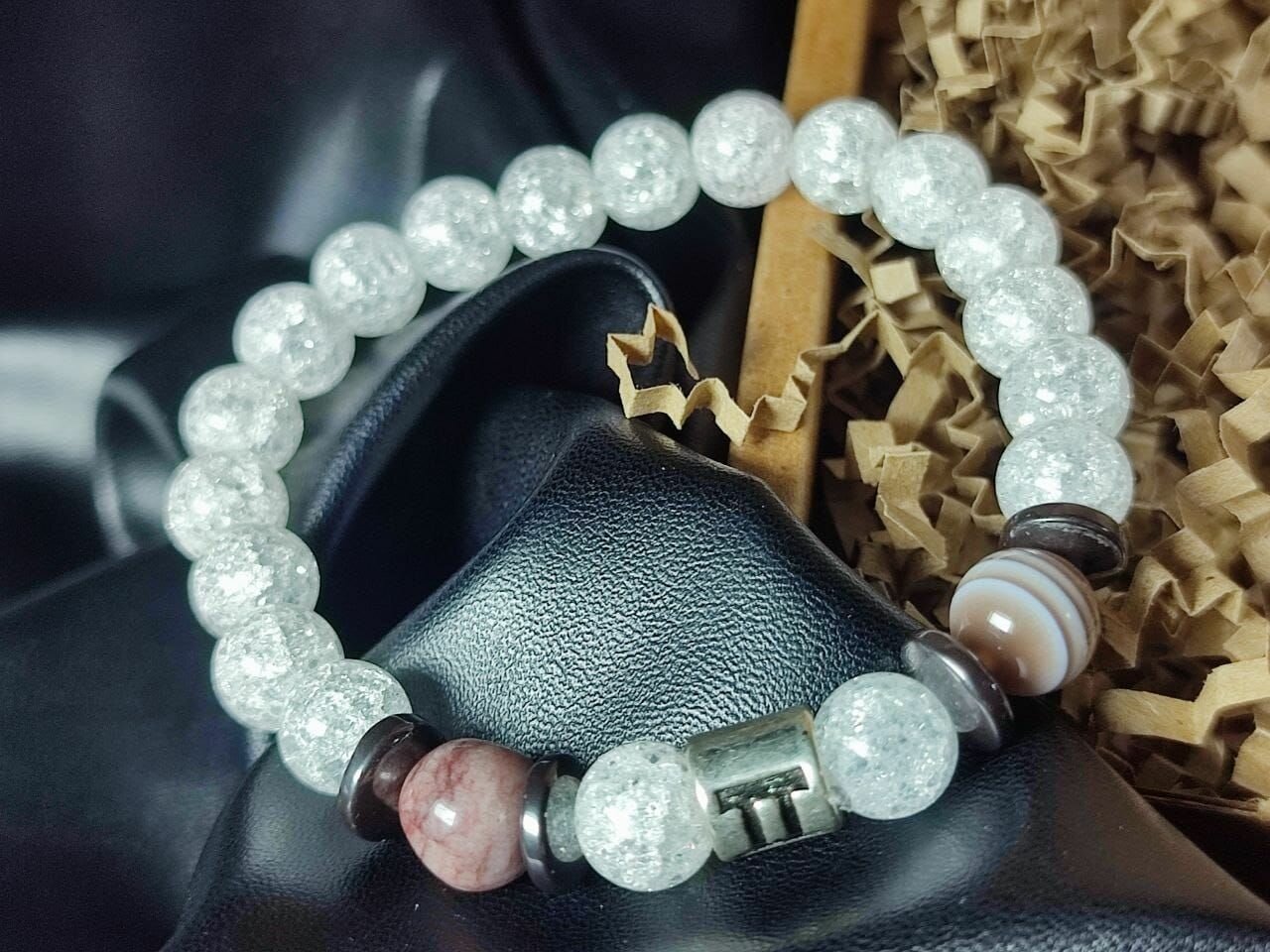 Браслет, яшма, агат