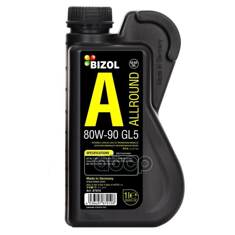 Масло трансмиссионное 80W90 BIZOL 1л Allround Gear Oil GL5 BIZOL арт. 87910