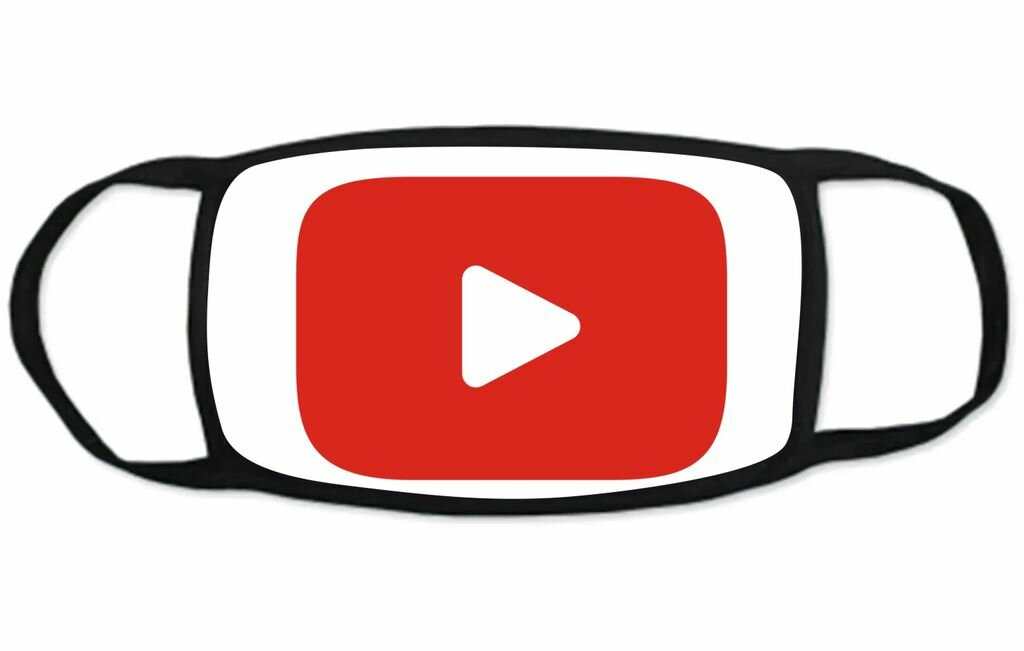 Тканевая защитная маска на лицо YouTube/ Ютуб №11