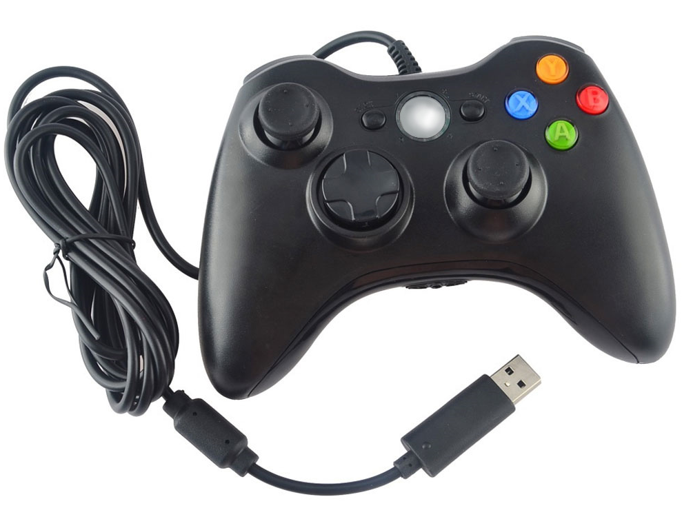 Проводной геймпад джойстик MyPads для игровых приставок Microsoft XBOX 360 Controller черный (S9F-00002)