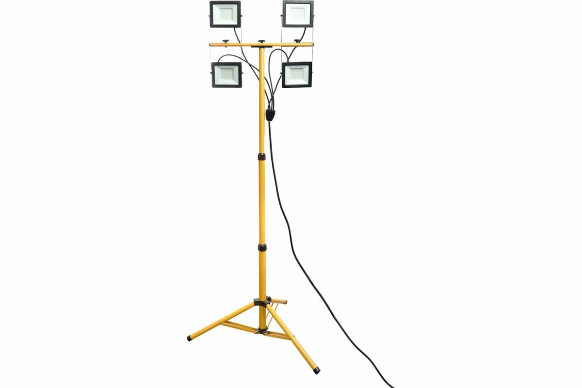 Прожектор на штативе FERON 4*50W 6400К 220V черный IP65, LL-506 48507