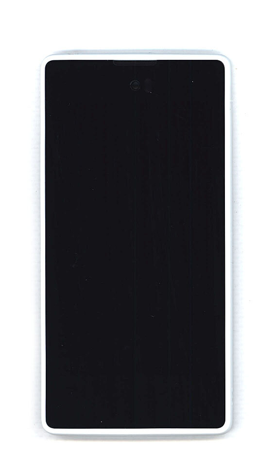 Дисплей для смартфона Yota YotaPhone 1 C9660 черный с белой рамкой