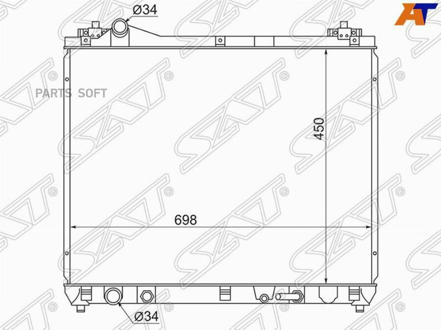 Радиатор Suzuki Grand Vitara 05-16 SAT SK0006-J20A-2R | цена за 1 шт