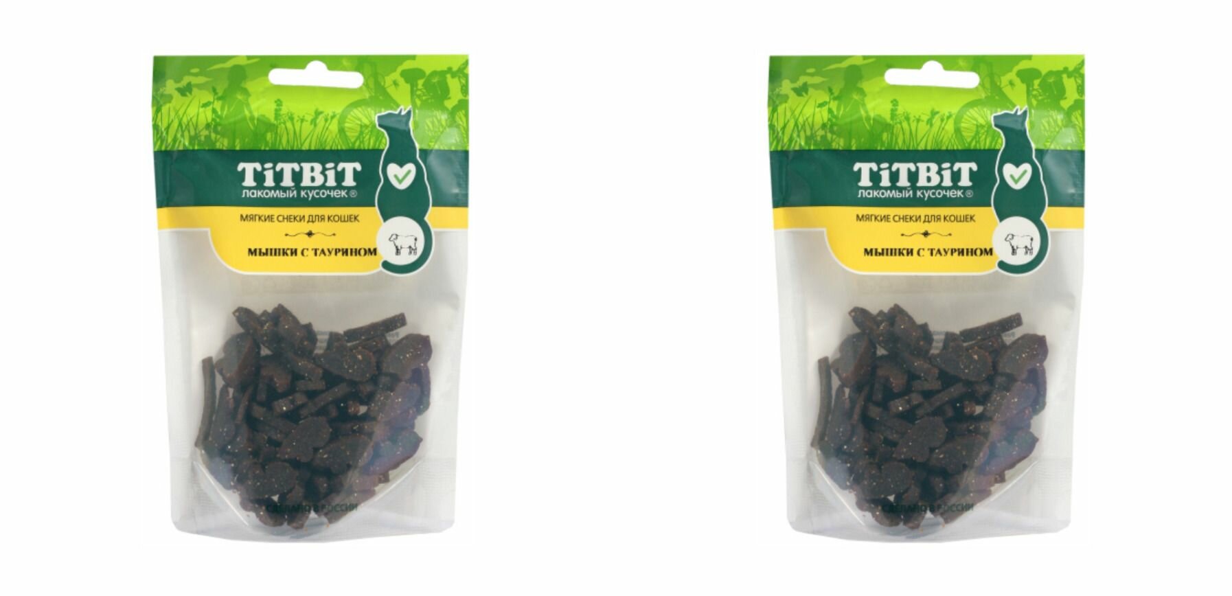 Titbit Лакомство для кошек, Мягкие снеки Мышки с таурином, 50 г, 2 шт