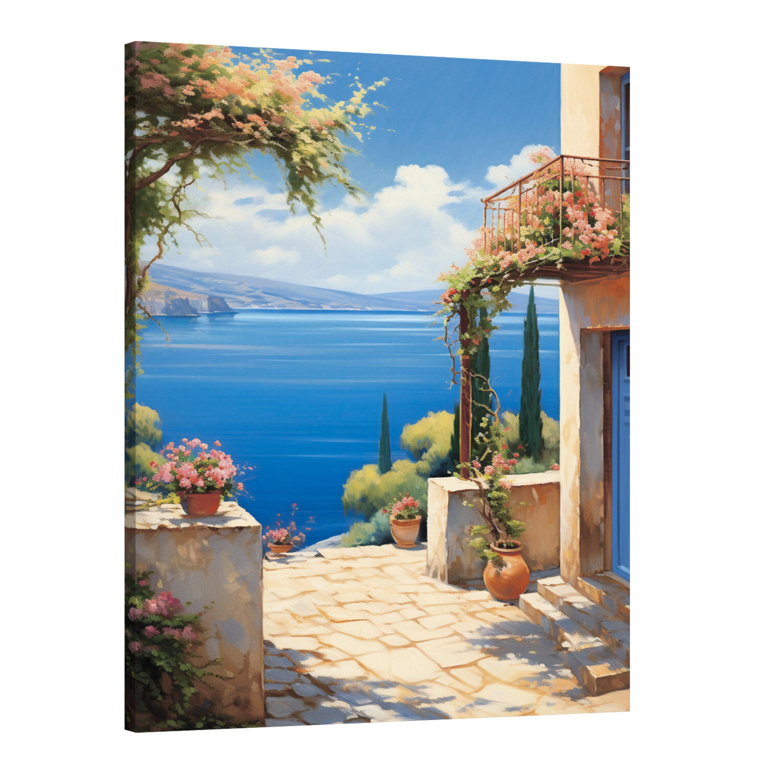 Интерьерная картина 50х70 "Греция: морской бриз"