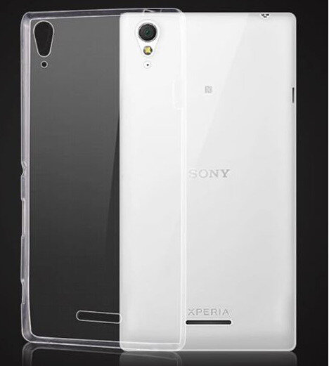 Ультратонкий силиконовый чехол 0.3 мм для Sony Xperia T3 M50 (Прозрачный)