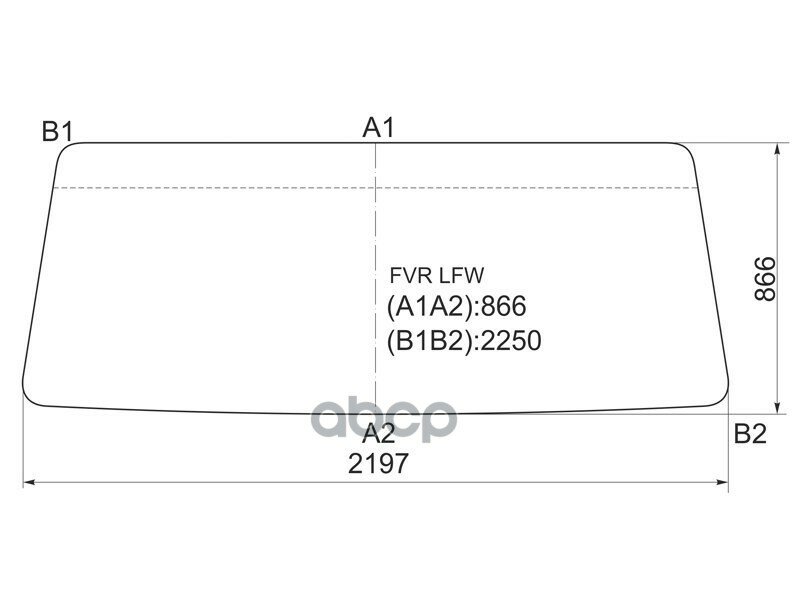 Стекло лобовое Foton Auman 06- / Isuzu Forward 85-06 XYG арт. FVR LFW