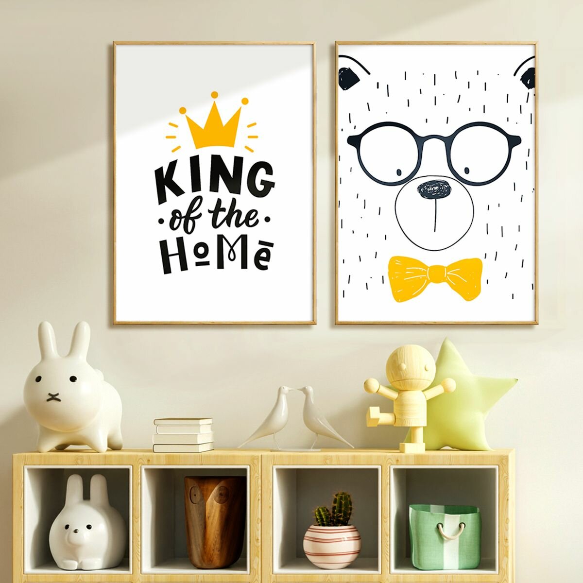 Постер 2 шт 50х70 без рамки "Король дома" набор картин для интерьера