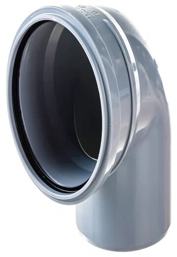 Отвод для внутренней канализации ПОЛИТЭК 100187 Ду 110x110мм 87/90˚ полипропилен