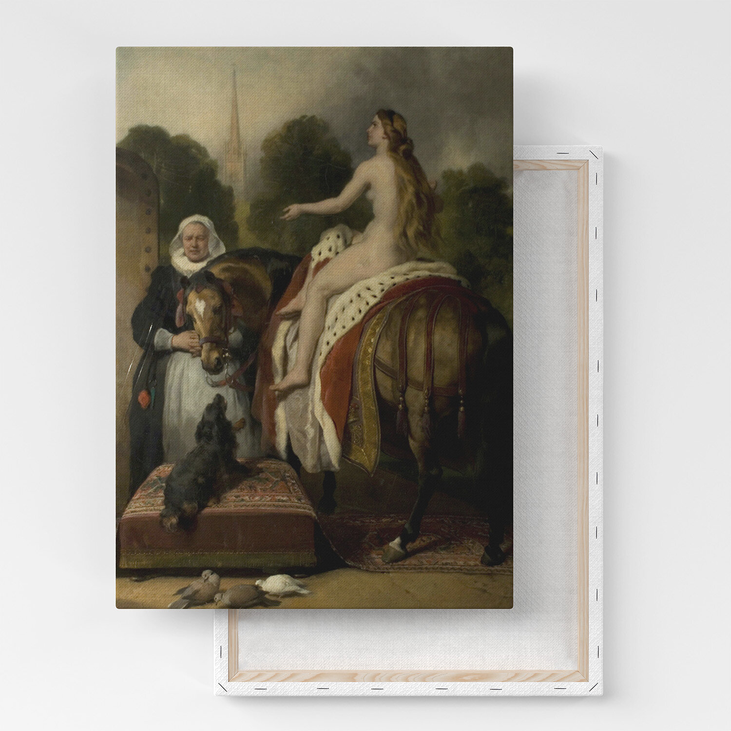 Картина на холсте, репродукция / Эдвин Ландсир - Lady Godivas Prayer / Размер 30 x 40 см