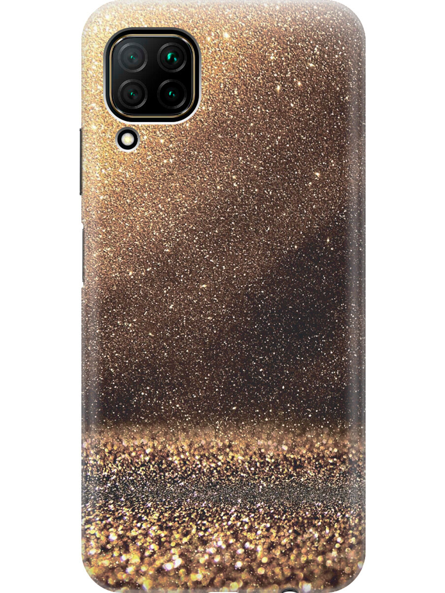 Силиконовый чехол на Huawei P40 Lite, Хуавей П40 Лайт с принтом "Золотая пыль"