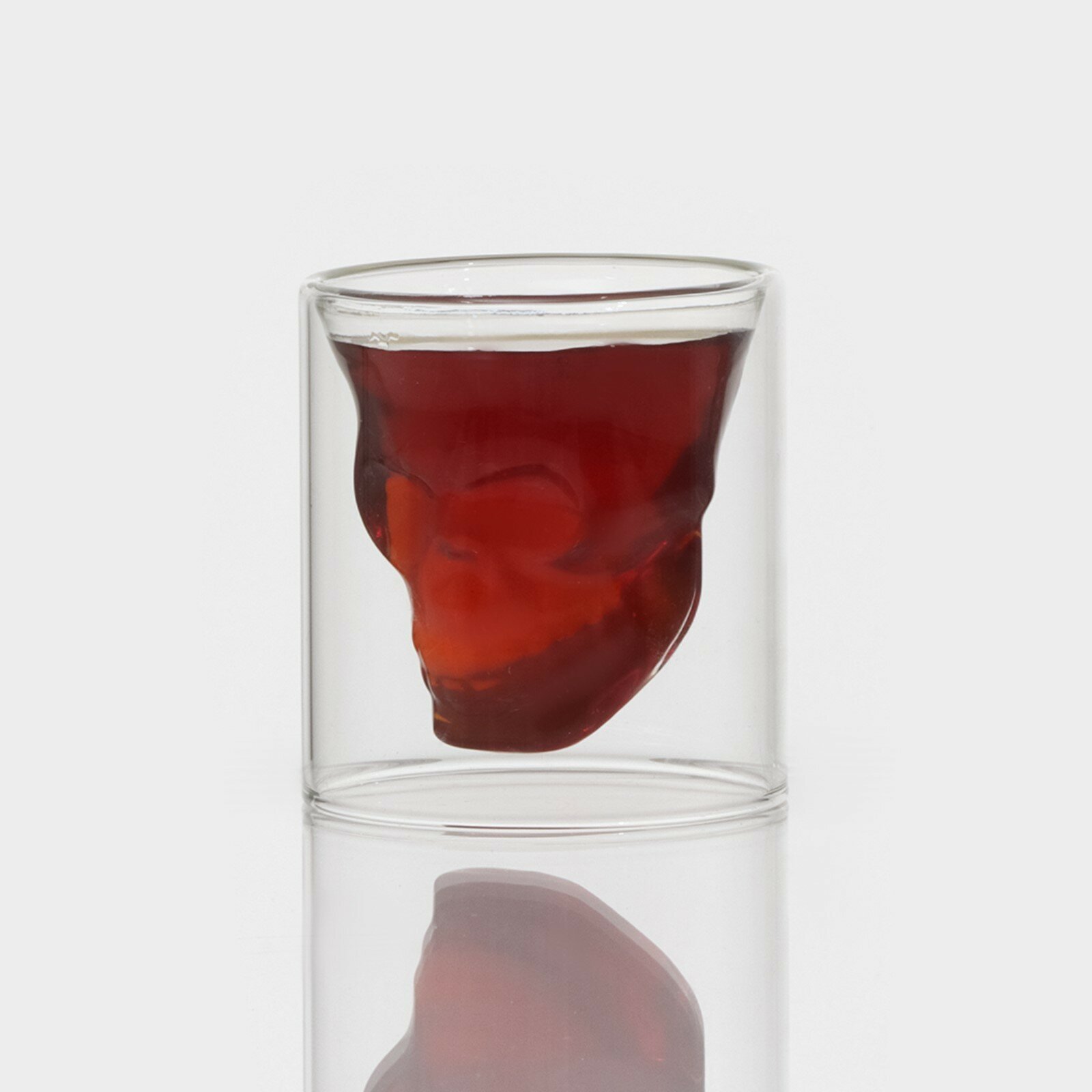 Стопка-шот с двойными стенками Magistro «Череп. Хэллоуин», 70 мл, 7×7 см, стекло