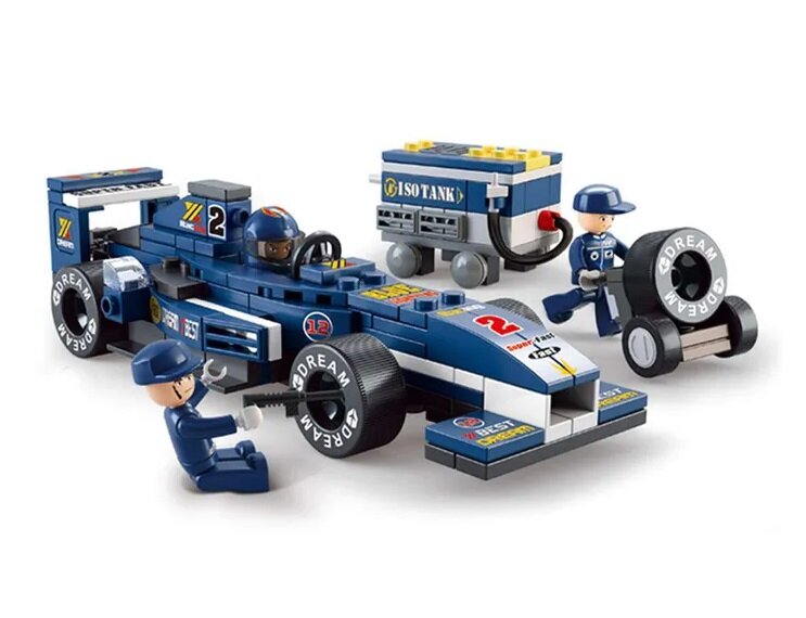 Конструктор SLUBAN Автогонки M38-B0351 Гоночный автомобиль F1 (196дет, 3фиг.)