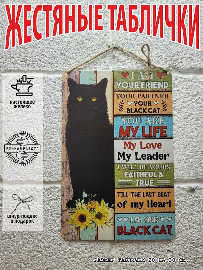 Постер на стену 20 на 30 см "Коты" подарочная упаковка в комплекте