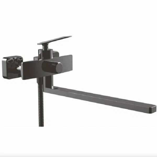 Смеситель для ванны OUTE T11223H с душевой лейкой, однорычажный, чёрный