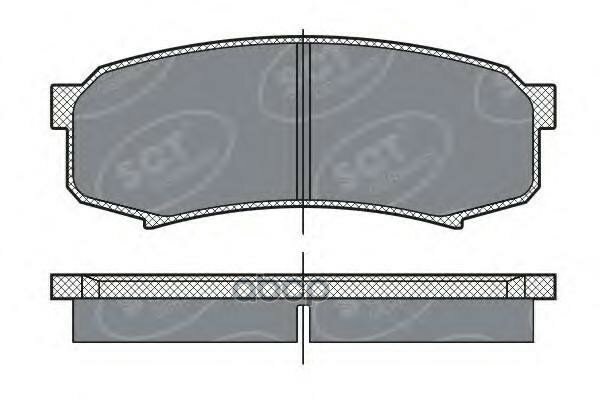 Колод. торм. перед. TOYOTA LC 70/80/90/120 90-10/LEXUS GX470 01-09/MITS PAJERO IV 07- SCT арт. sp279