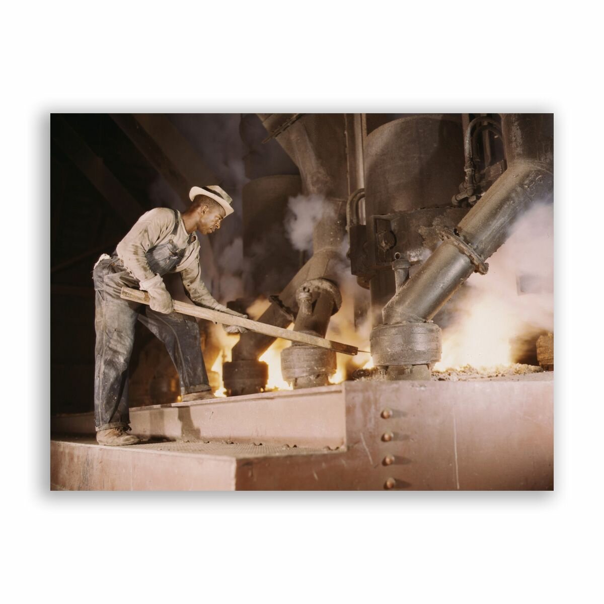 Постер, плакат на бумаге / Ретро фотографии американских рабочих - Металлург / Размер 30 x 40 см