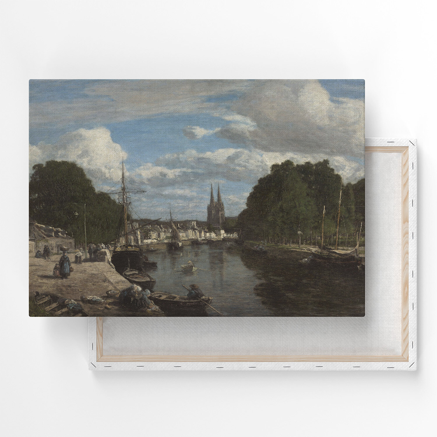 Картина на холсте, репродукция / Le Port de Quimper / Эжен Буден / Размер 60 x 80 см
