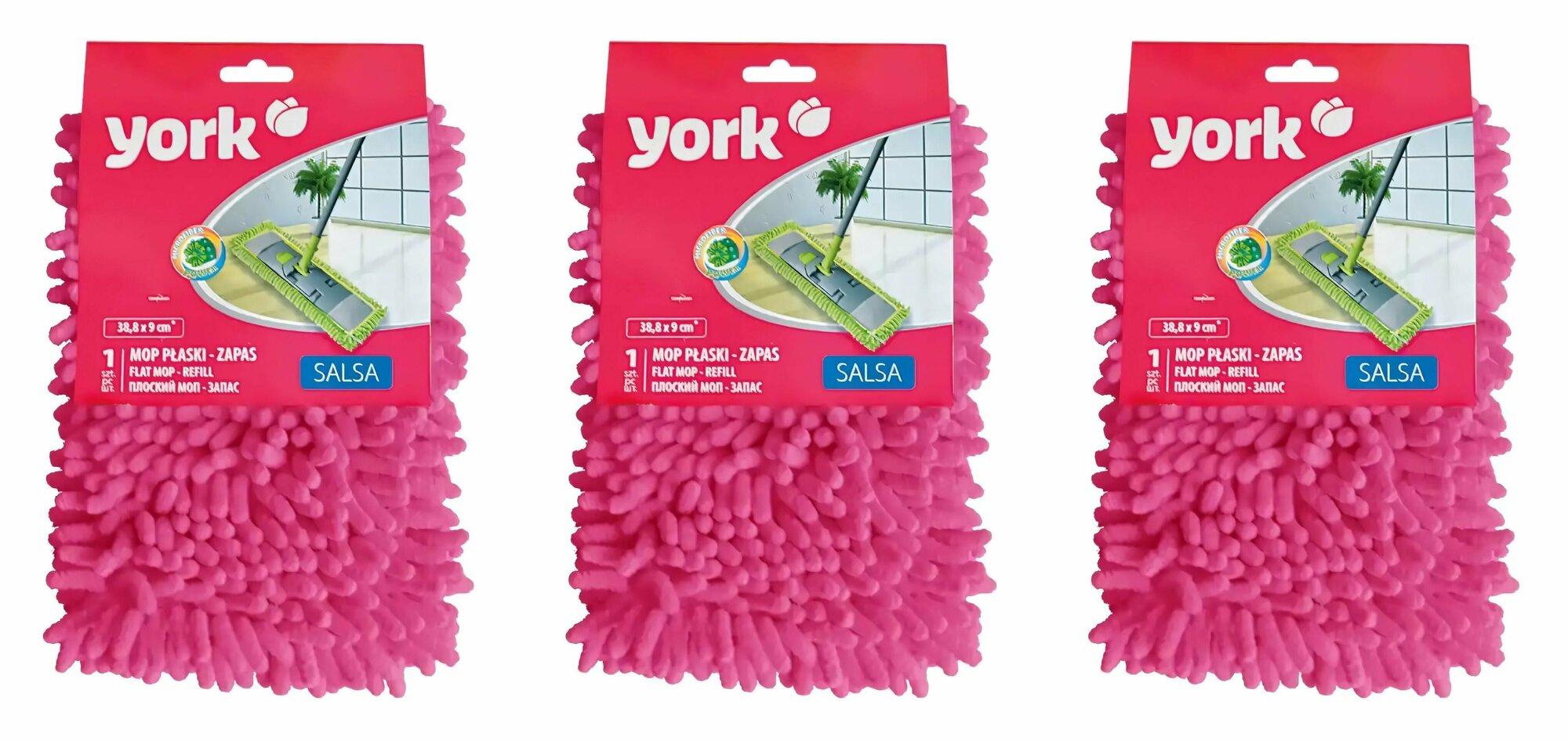 York Запаска для швабры Сальса, 3 шт
