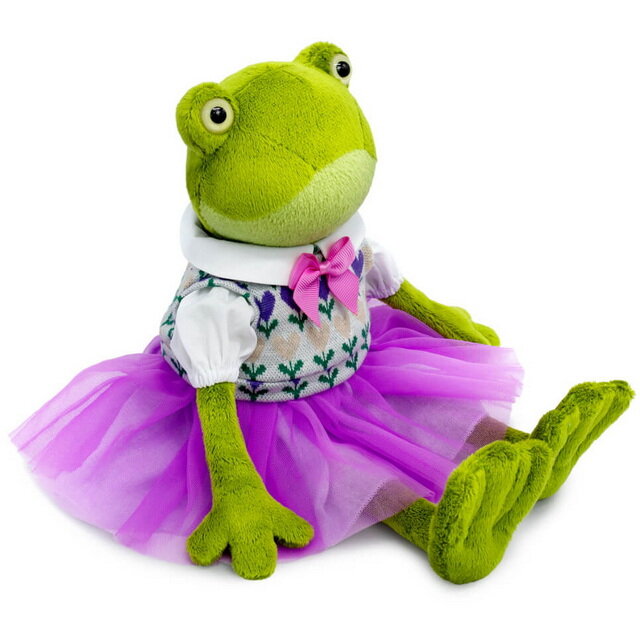 Мягкая игрушка Лягушка Оливия Кваковская в жаккардовом жилете 16 см, Budi Basa, Kva16-04