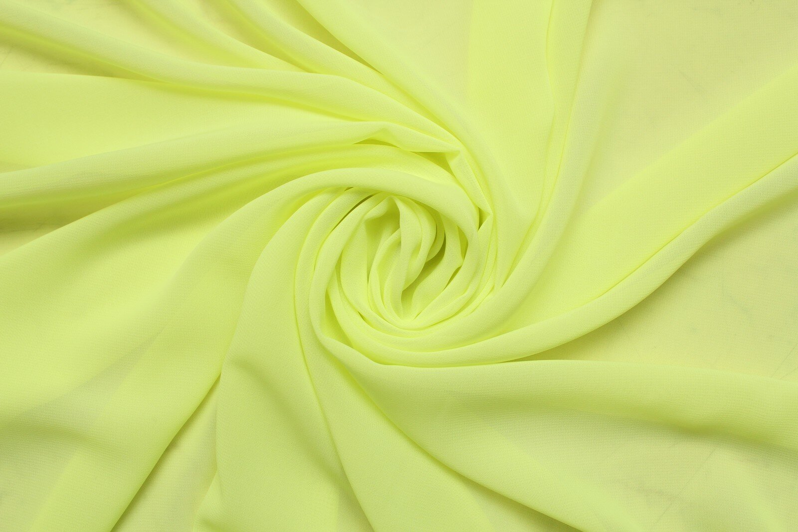 Ткань Шифон синтетический лайм, 115 г/пм, ш146см, 0,5 м