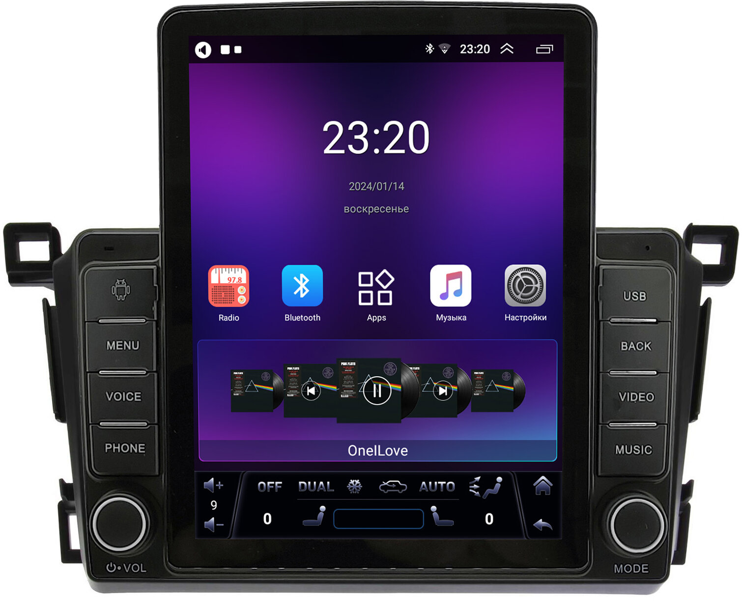 Штатная магнитола Canbox GTR095-9-1285 для Toyota RAV4 4 (XA40) 2012-2019 на Android 10 (QLed, 4/64, DSP, CarPlay)