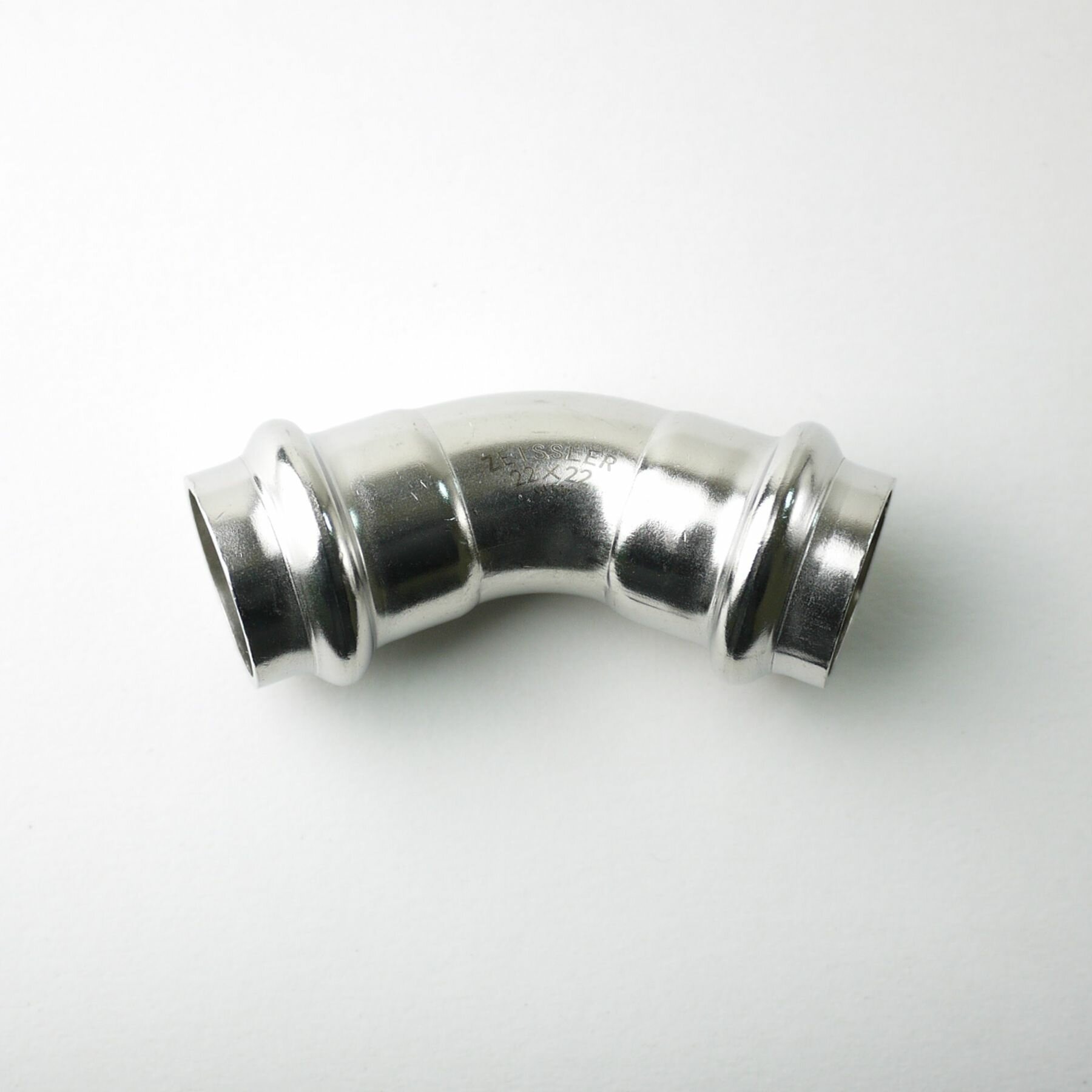 Пресс-отвод 45 х22 из нержавеющей стали двухраструбный