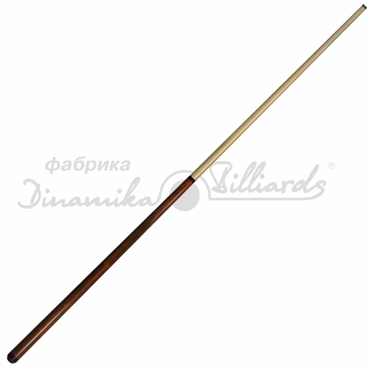 Кий для русского бильярда Dinamika Billiards "Звездочка" 1РС, граб, венге, цельный, 162 см