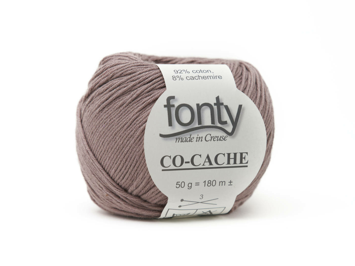 Пряжа Fonty CO-CACHE 50 г/180 м, цвет 01, 92% хлопок, 8% кашемир